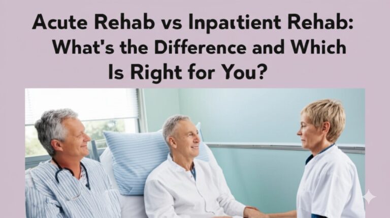 Acute Rehab vs Inpatient Rehab: What’s the Difference and Which Is ...
